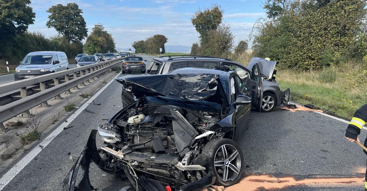 Unfall auf A60 bei Mainz: Vier Verletzte und Vollsperrung